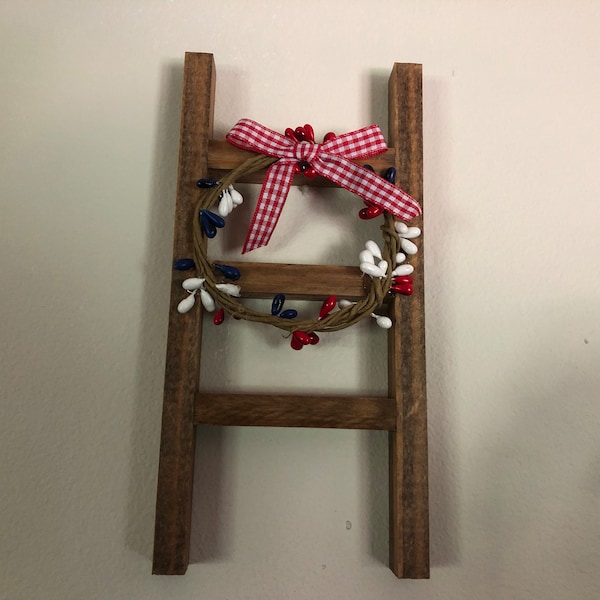 4th of July Mini Wood Ladder Tiered Tray Decor, Summer Decor, Farmhouse ...
