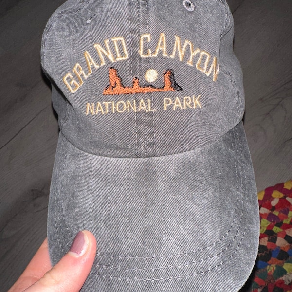National Park Embroidered Cap Washed Cap Park Hat Travel Hat Baseball ...