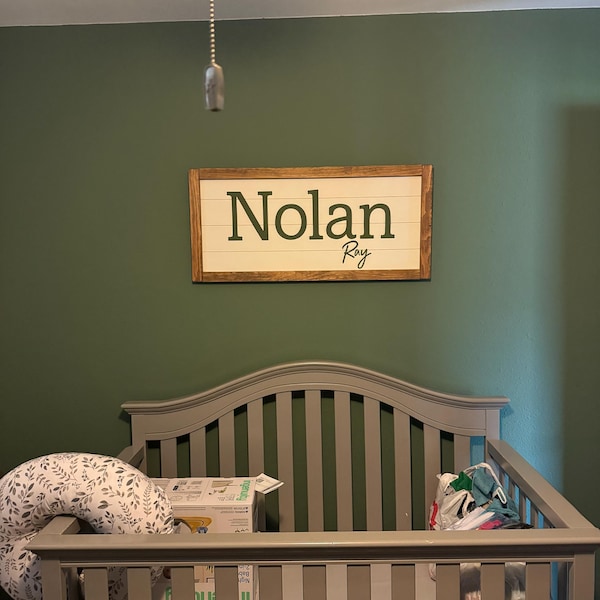 Nursery Wall Decor, Custom Nursery Name Sign, Above Crib Custom Baby ...