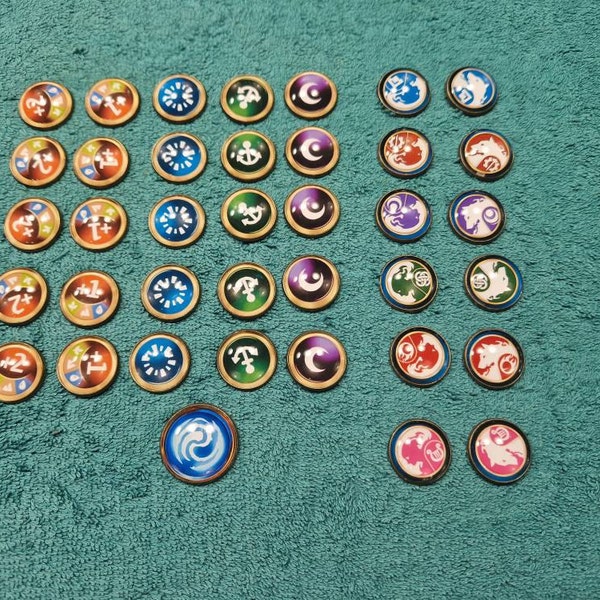 Bandits RPG Tokens Glass and Metal Deluxe Tokens Handmade by the Token ...