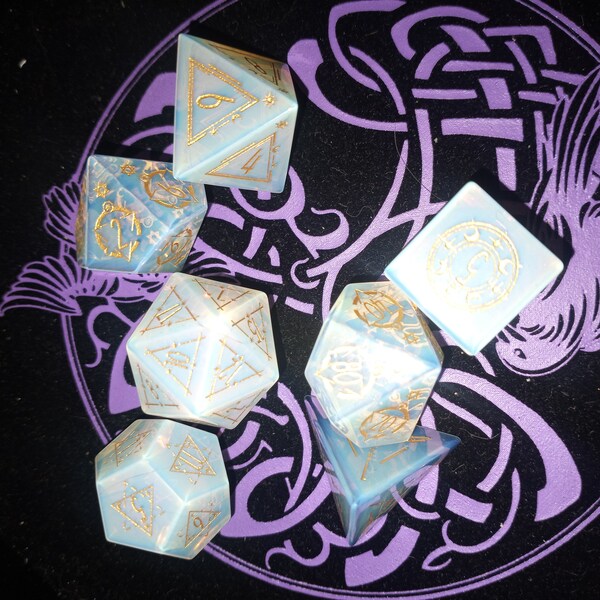 Green Lightning DND D20 Dice, Resin Sharp Edge Dice Set, D&D Dice Set ...