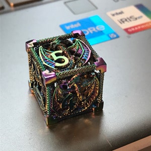 Dnd Dragon D20 Metal Polyhedral RPG Drip Blood D6 Hollow - Etsy