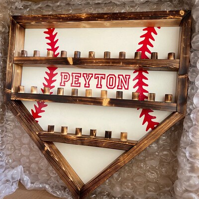 Baseball Homeplate 28 Ring Display Case Holder - Etsy