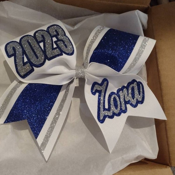 The ULTIMATE Custom Glitter Monogrammed Cheer Bow - Etsy