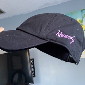 Add Name or Text to Back or Side of Baseball Cap Back of Hat Embroidery ...