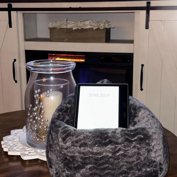 Large Book Pouf, Kindle Pillow, iPad Tablet Stand, Gift for Book Lover ...