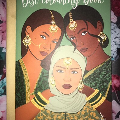 COLOURING BOOK Desi South Asian Inspired A5 Size Worldwide - Etsy UK