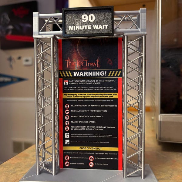 Haunted House Entrance Portal & Wait Time Sign Inspired by HHN ...