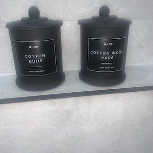 Amber Glass Apothecary Jar Reed Diffuser With White, Grey or Black ...