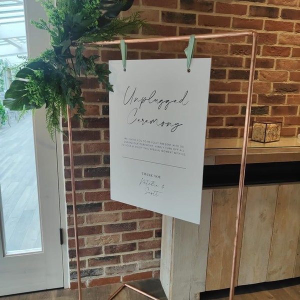 Unplugged Ceremony Sign - Vertical Sign 24x36 and 18x24 - Canva ...