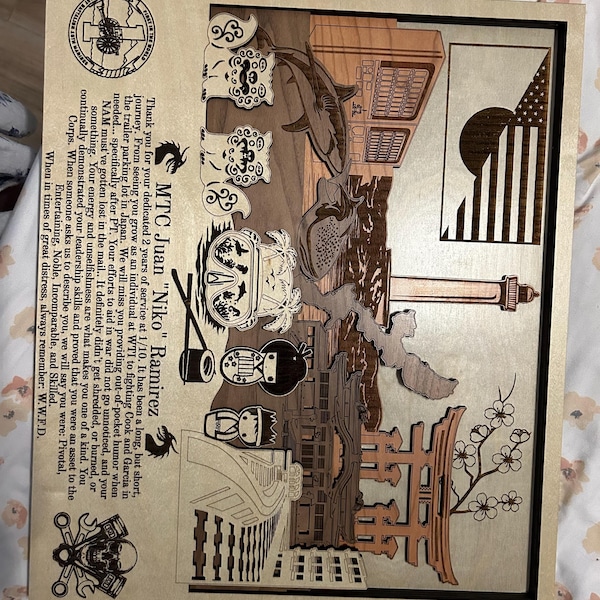 WALTER REED Hospital Andrews Air Force Base 3D Wooden Name Plaque Army ...