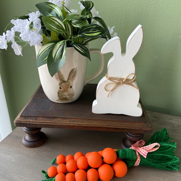 Distressed Wooden Easter Bunnies Decor - Etsy