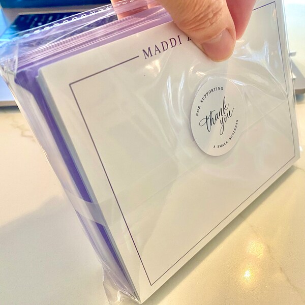 Bordered Modern Personalized Stationery Note Cards, Stationary for ...