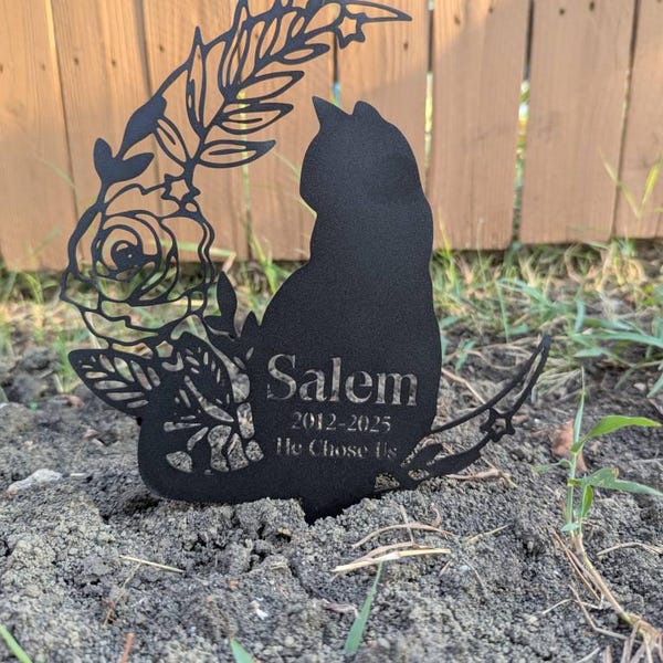 Personalized Grave Marker Cross Sign Plaque in Loving Memory of Our ...