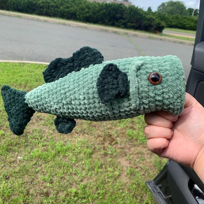 PATTERN: Plush Barry the Bass Pattern Amigurumi Largemouth Bass Pattern ...