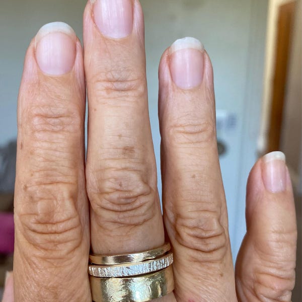 Recycled Sterling Silver Heat Fire Textured Open Ring - Etsy UK