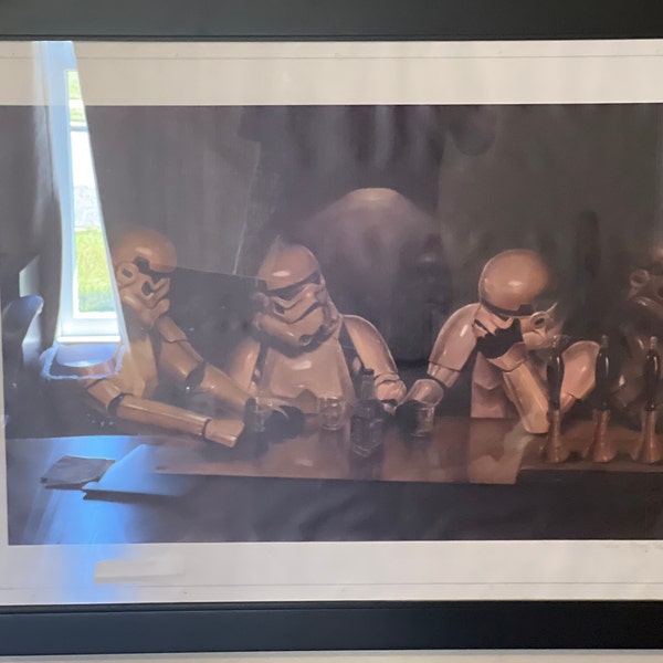 Limited Edition Stormtrooper Art Print, Fine Texture Canvas, Original ...