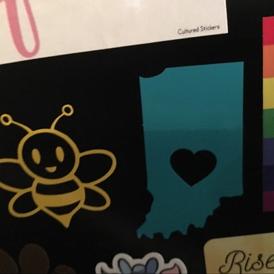 I Love Indiana Custom Vinyl Decal Sticker Choose Your Color - Etsy