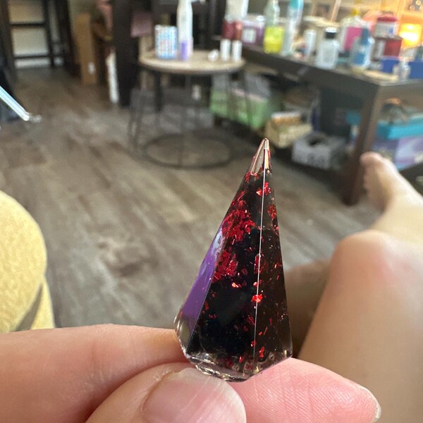 Gothic Gilded and Blue Obsidian Divinatory Pendulum, Resin Pendulum ...