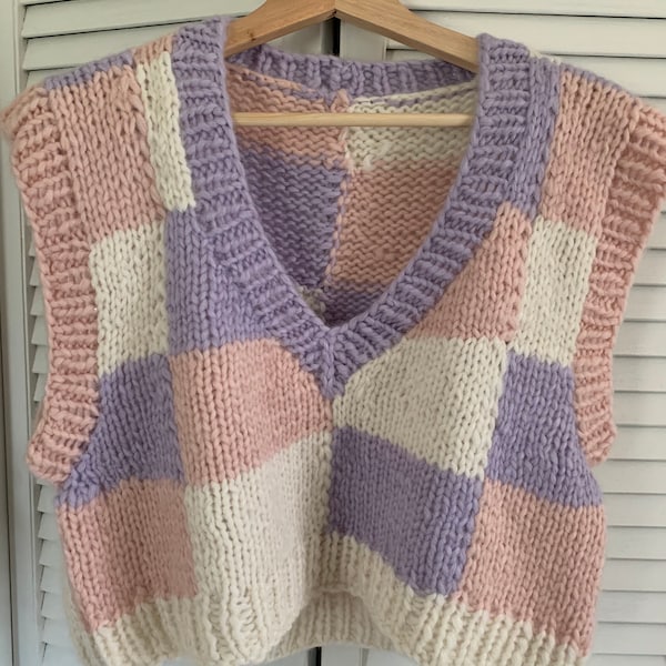 Knitting Pattern: Classic V-neck Vest, Comfortable Fit, Beginner to ...