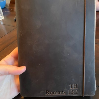 REFILLABLE Personalized Leather Journal W/ Elastic Closure Professional ...