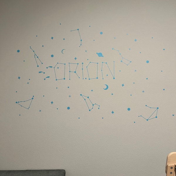 Star Name Wall Decal/ Space Sticker/ Constellation Personalized Stars ...