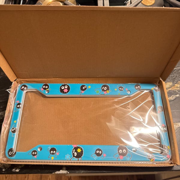 Soot Sprite License Plate Frame Spirited Away Studio Ghibli Fanart ...