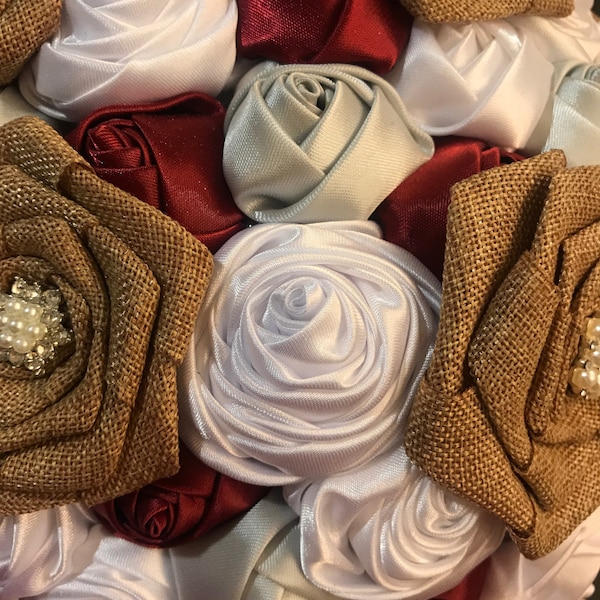 1.5" 16colors Flat Back Mini Satin Ribbon Rose Flower for Hair ...