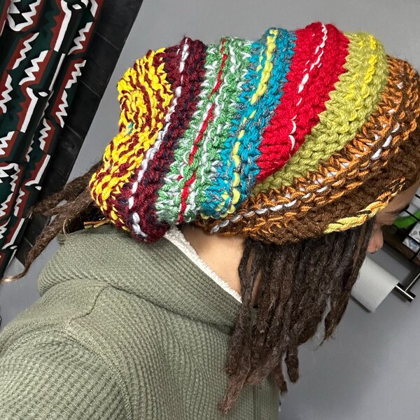 Knit Dreadlock Beanie - Vegan Acrylic Long Tube Hat - Etsy