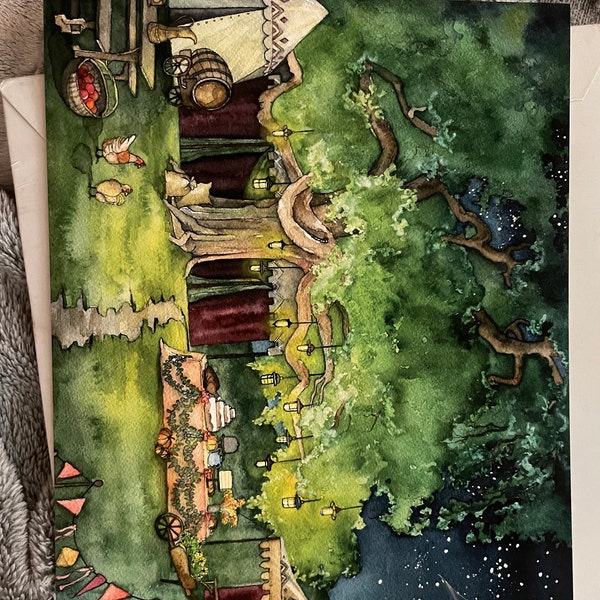 Party Tree Painting, Bag End, Fantasy Art, Fantasy Painting, Lord, Jrr ...