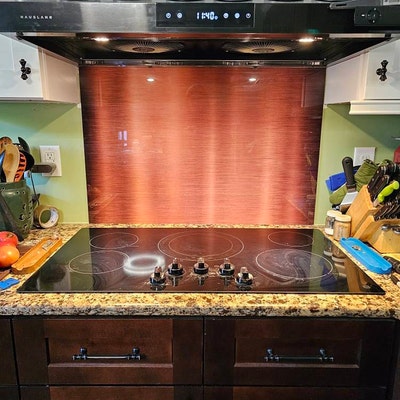 Tempered Glass Stove Backsplash Panel, Stove Back Cover, Kitchen Decor ...
