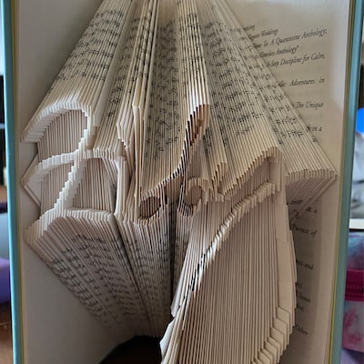 Custom Book Fold PATTERN Initials & Date, Wedding and Date Book Fold ...