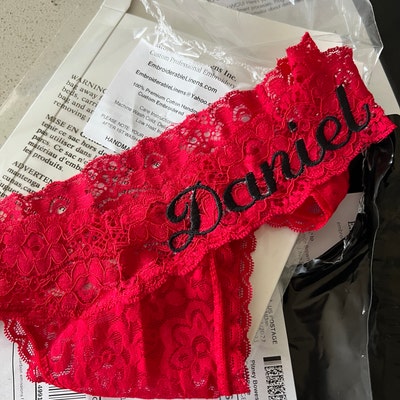 Personalized Lace Thong, You Choose Your Color Thong, Font, Thread ...