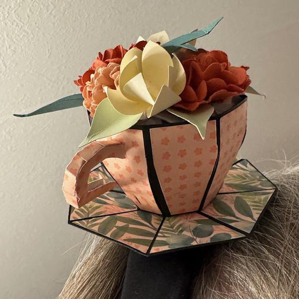 3D Paper Teacup SVG File | 3D Paper Saucer SVG File | Tea Party Cut ...