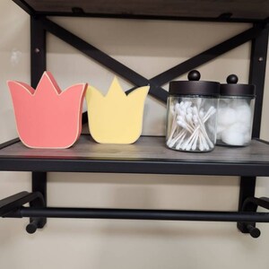 Chunky Wood House, Spring Flower Shop, Spring Tiered Tray, Spring Shelf ...