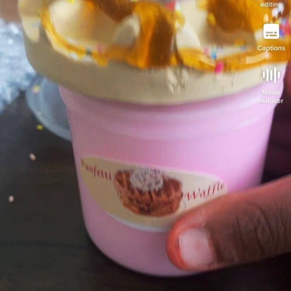 Funfetti Waffle DIY Slime Cake Scented Clay Sprinkles Asmr Stress ...