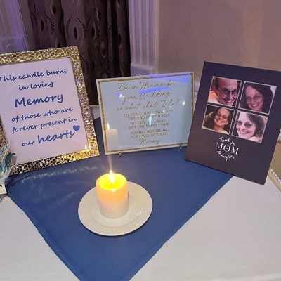Wedding Memorial Table Sign Acrylic Sign for Tabletop Heaven Wedding ...