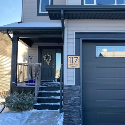 Square House Address Sign Horizontal or Vertical Shapes With - Etsy