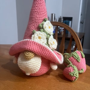 Crochet Patterns Flower Gnomes, Crochet Flower Pattern, Mothers Day ...