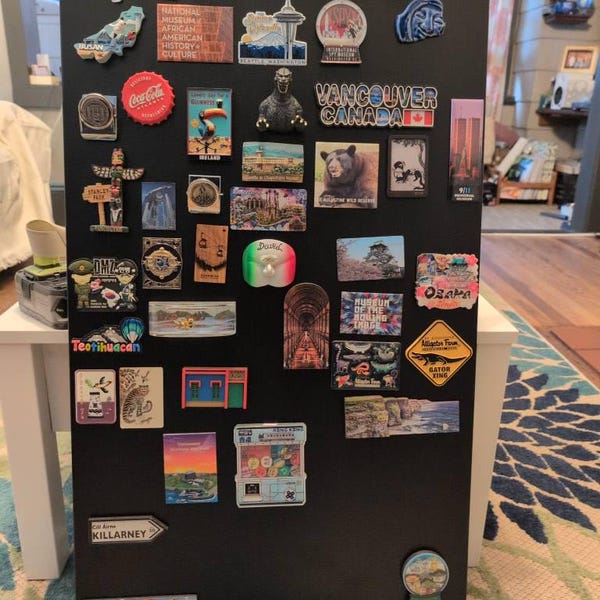Metal Travel Magnet Board, Handmade Wall Display Gift for Travelers - Etsy
