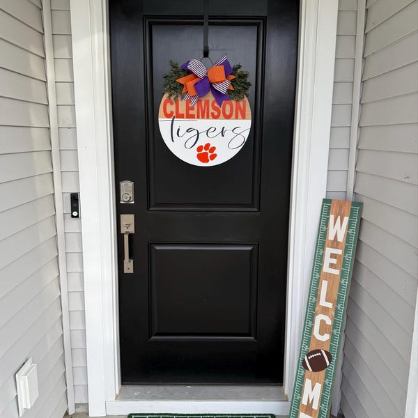 Oklahoma Sooners Front Door Decor | Boomer Sooner Sign | OU Wreath | OU ...