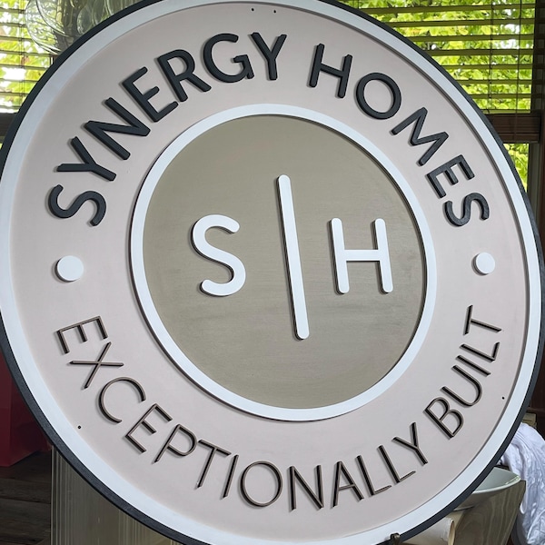 Custom Round Sign, Circle Custom Sign, Custom Logo Sign, Custom Wood ...