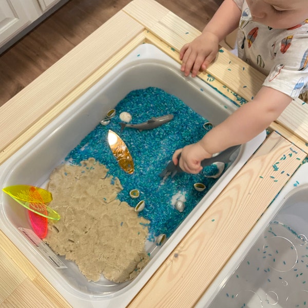 Acrylic Ball Pit Sort Large Trofast Bin of Flisat Table for Montessori ...