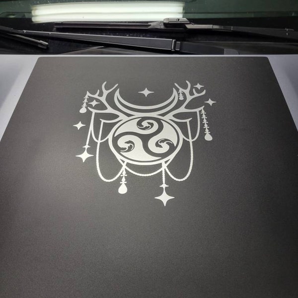 Raven Art Sticker Pagan Stickers for Cars Black Crow Tribal Crows ...