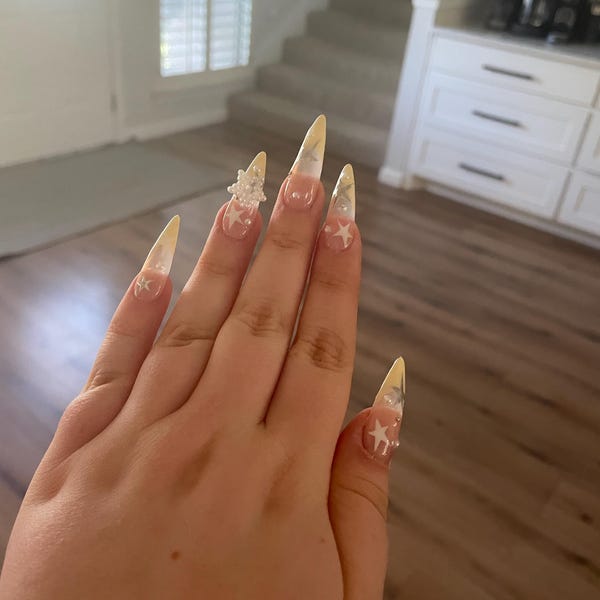 Apple 3d Hand Painted Nails/ Custom Press on Nails/ Hand Made Press on ...