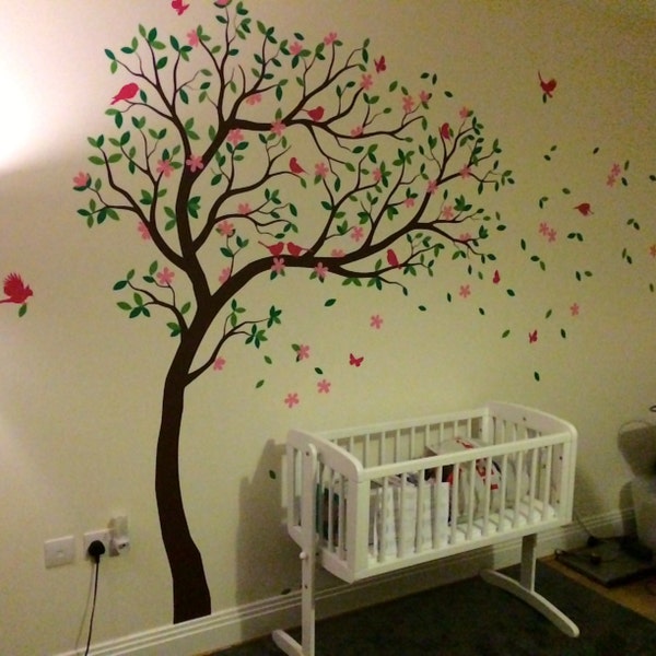 Large Tree Wall Decals Nursery Tree Wall Sticker Kids Room Wall Art ...