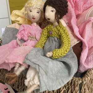 Easy Fabric Printed Jointed Cloth Doll Pattern Kit to Create Antique ...