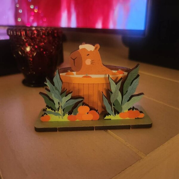 Capybara Spa Onsen Desk Companion - Cute Capybaras Gift - Kawaii Desk ...