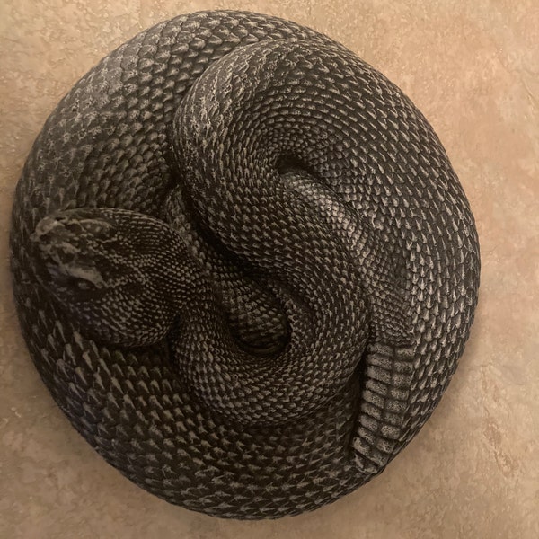 Rattlesnake Concrete Statue - Home or Garden Decor, Cement Statue, Lawn ...