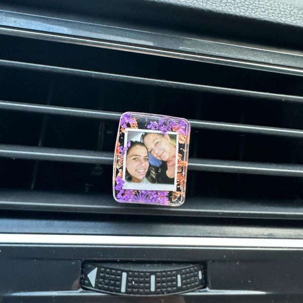 Mini Personalized Resin Photo Car Vent Clip, Anniversary/couples Gift ...